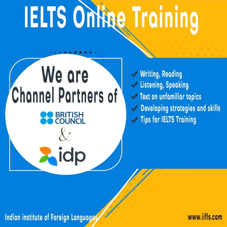 IELTS Online Training - Indian Institute of Foreign Languages